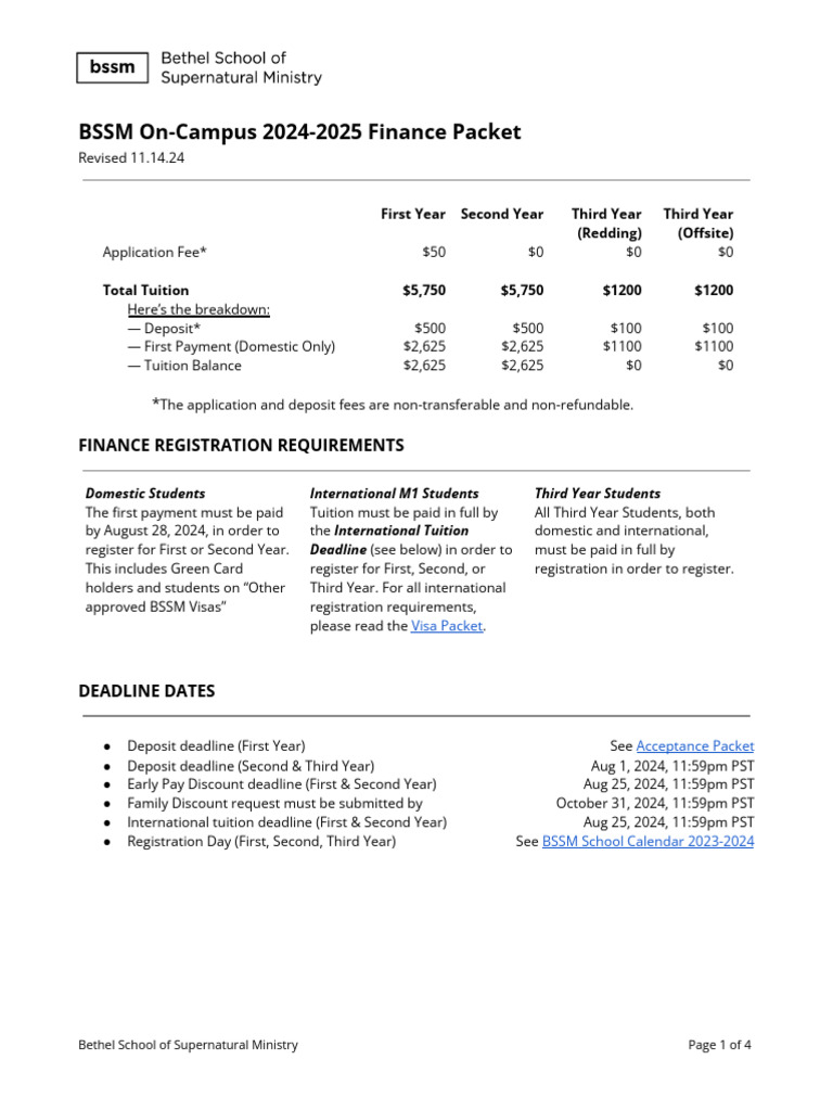 2024 2025 BSSM Finance Packet | PDF | Credit Card | Cheque