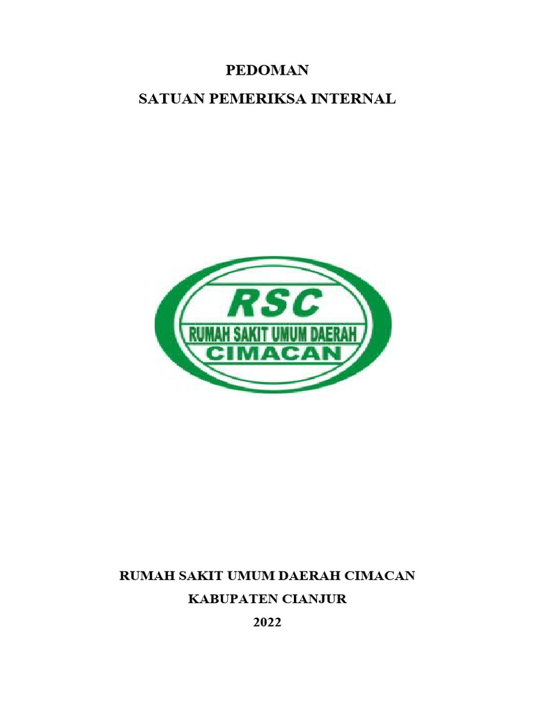 Pedoman Spi Rsud Cimacan | PDF