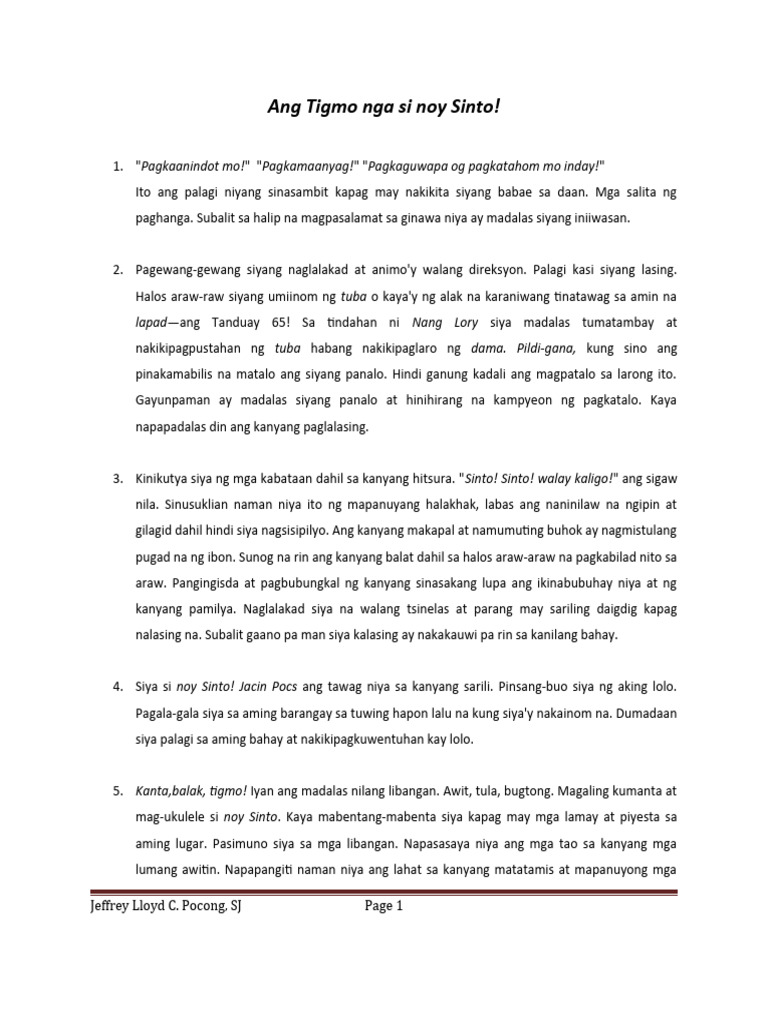 Sinto (Edited) | PDF