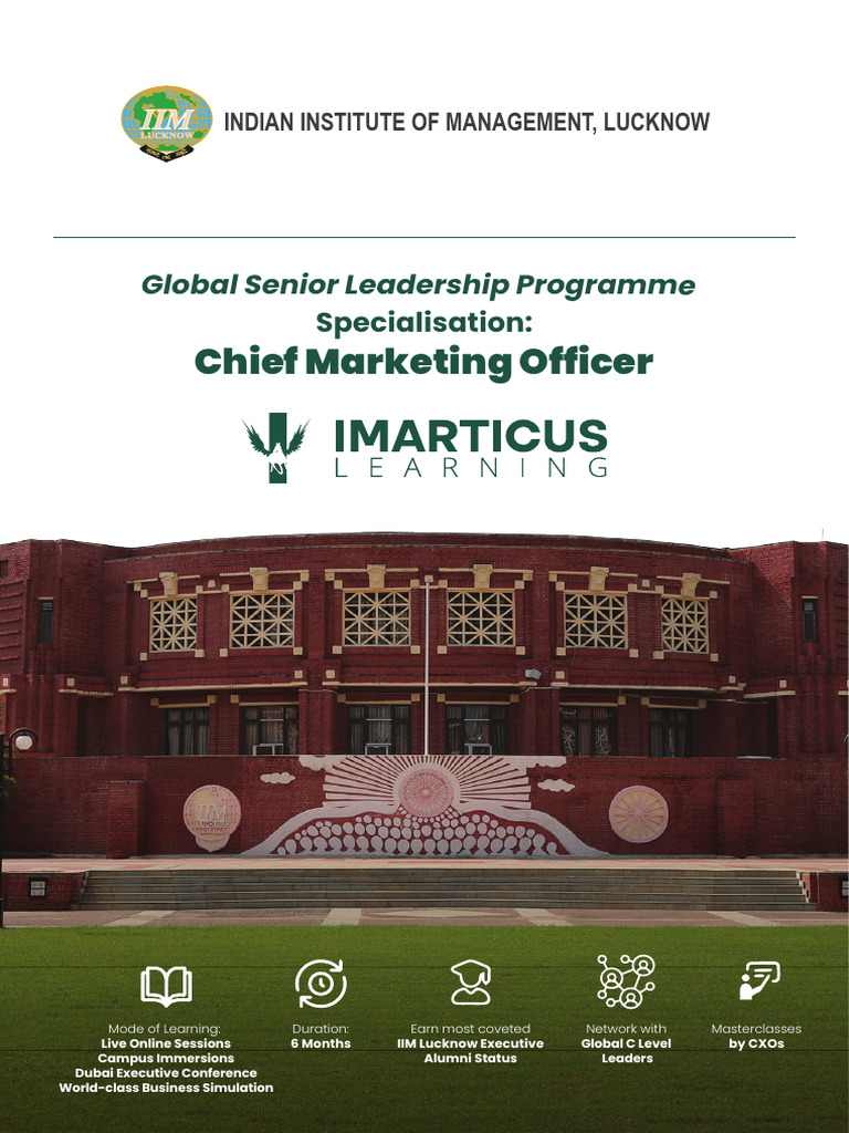 IIM L GSLP CMO Brochure | PDF | Economies | Business
