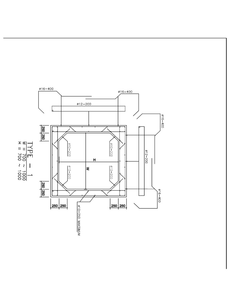Detail Box Culvert Tulangan Pot. 1 | PDF