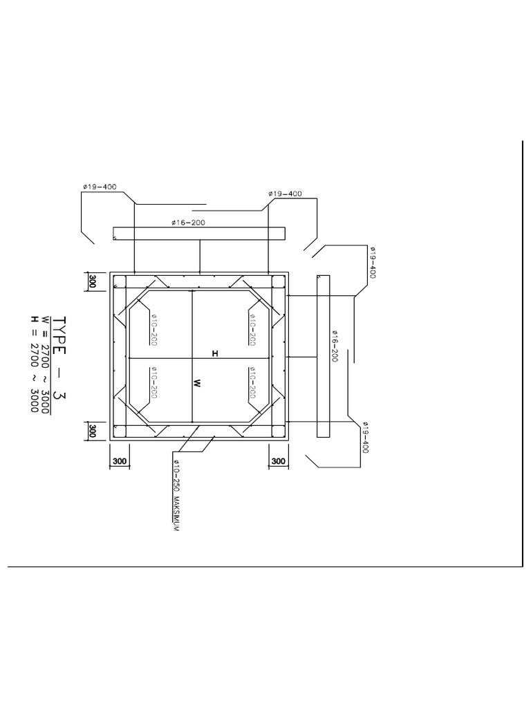 Detail Box Culvert Tulangan Pot. 3 | PDF