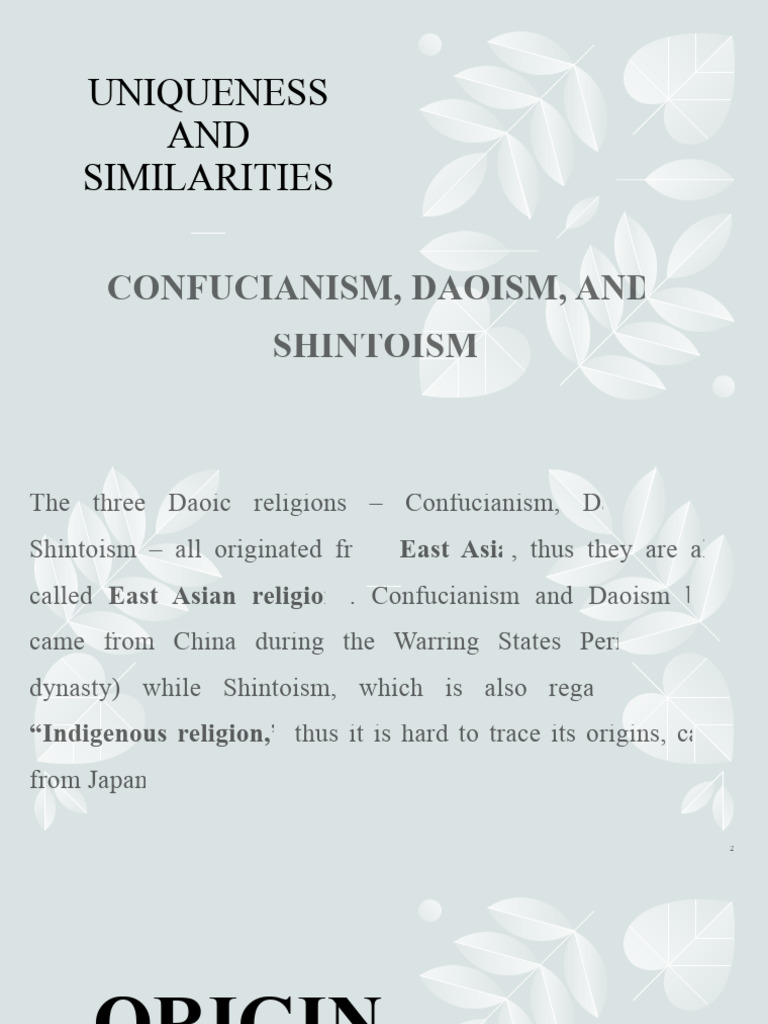 Confucianism, Daoism, and Shintoism: A Comparison | PDF | Confucianism ...
