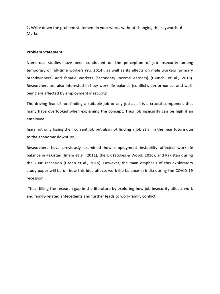 Job Insecurity and Work-Life Balance in India | PDF | Employment | Job ...