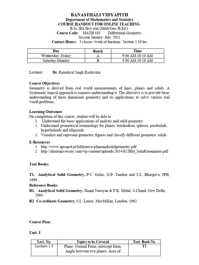 Handout Geometry Pdf Sphere Geometry