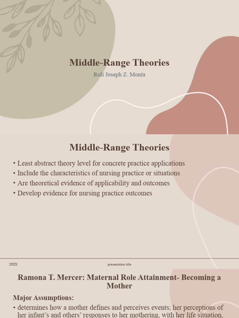 Middle Range Theories | PDF | Nursing | Mother