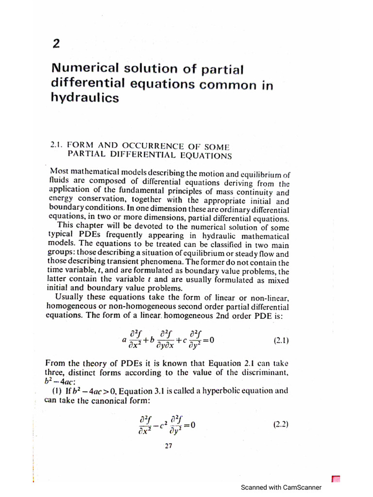 Elements of Computational Hydraulics | PDF