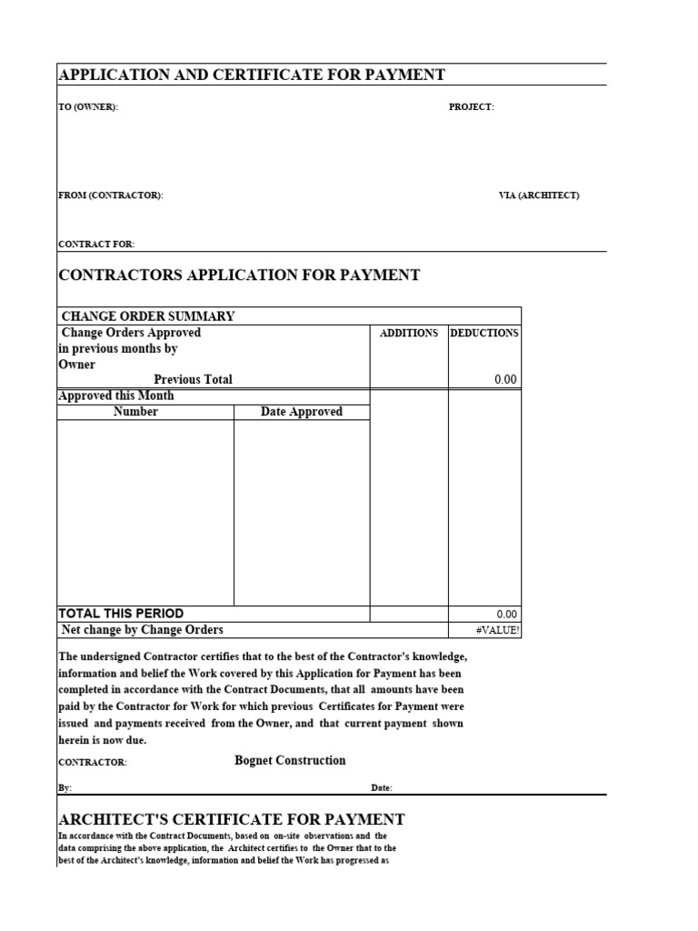 AIA Application Certificate For Payment 1 | PDF | Business | Economies