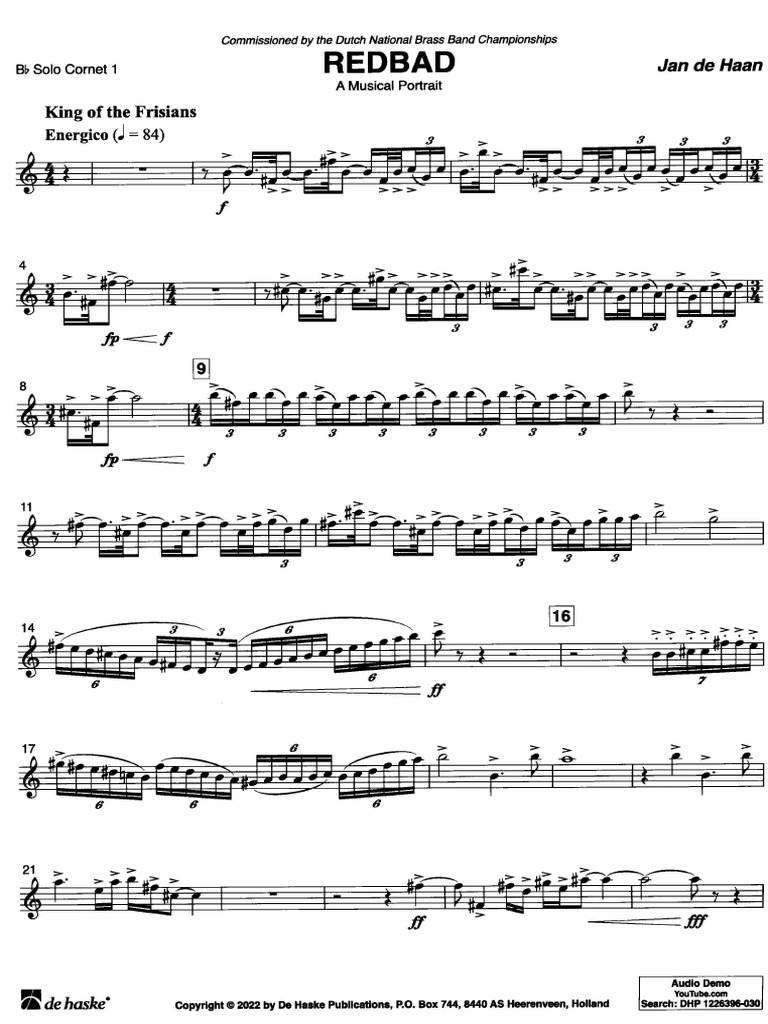 Redbad - Jan de Haan - 1ste Solo Cornet | PDF