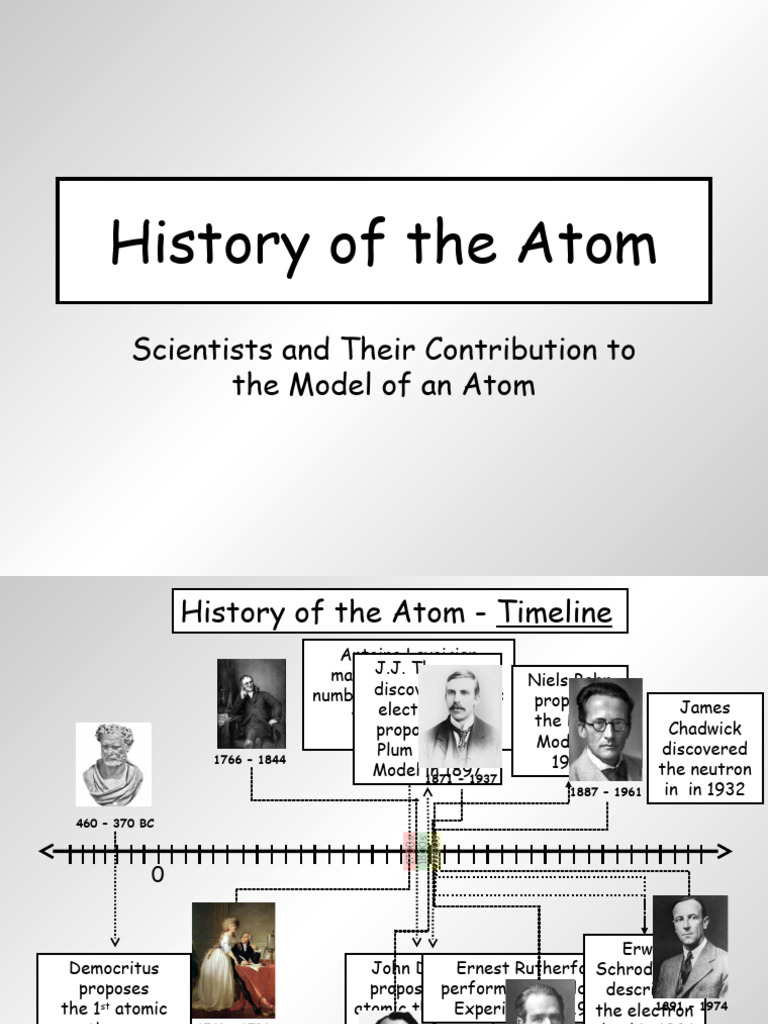 History of The Atom - With Timeline | PDF | Atoms | Atomic Nucleus