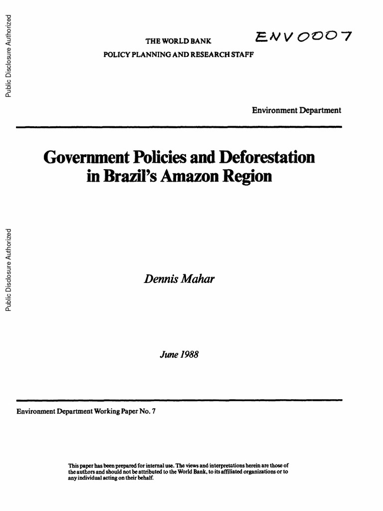Government Policies and Deforestation in Brazils Amazon Region | PDF ...