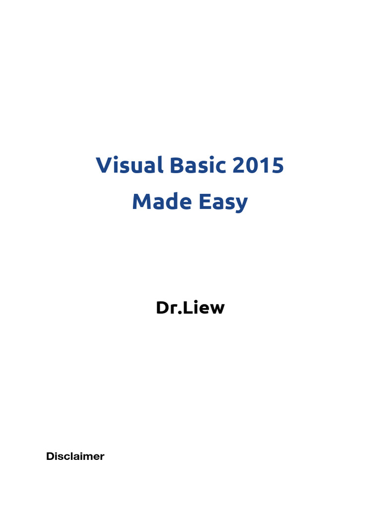 VB 2015 Preview | PDF | Basic | Computer Engineering