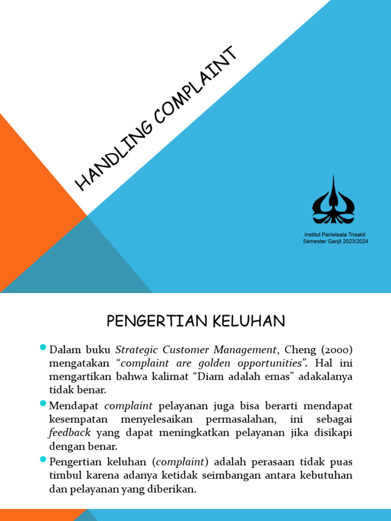 Handling Complaint-1 | PDF