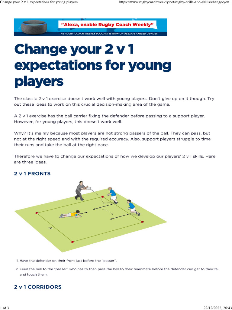 2v1 Rugby | PDF