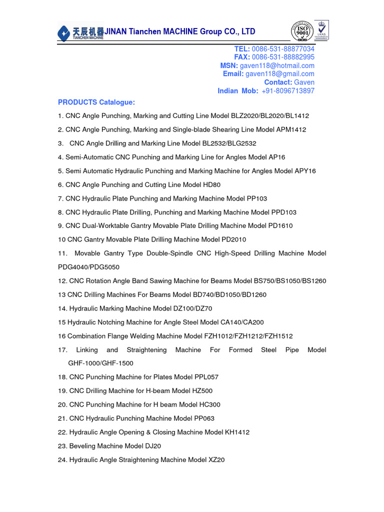 catalogue | PDF | Drilling | Numerical Control