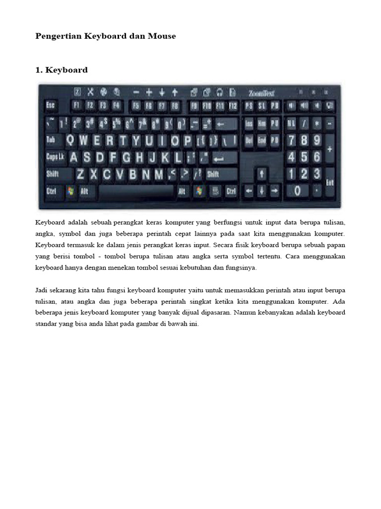 Pengertian Keyboard Dan Mouse | PDF