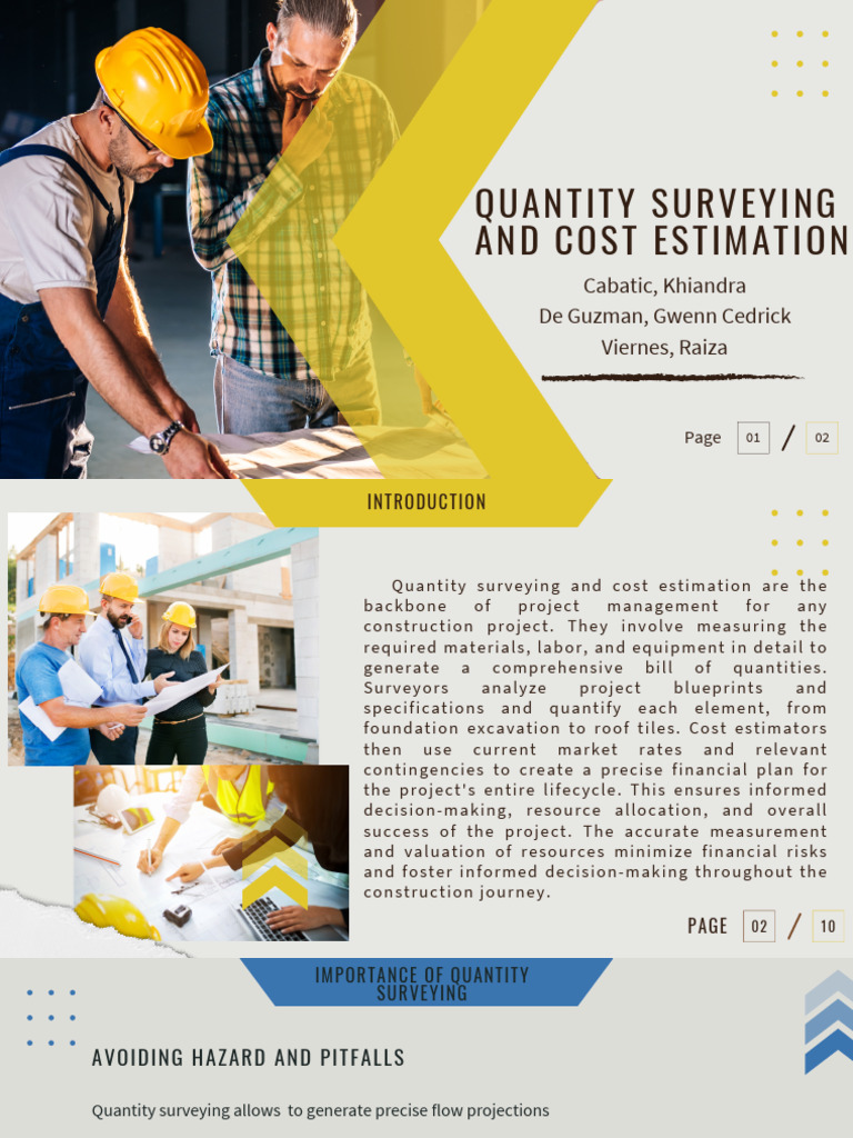 Quantity Surveying and Cost Estimation | Download Free PDF | Risk | Surveying
