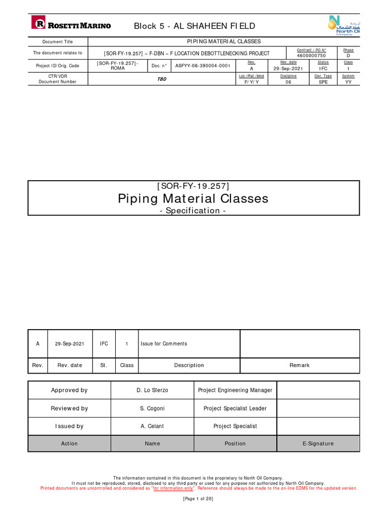(PMS) SOR FY 19.257 ROMA ASFYY 06 390004 0001 - Reva | PDF | Pipe ...