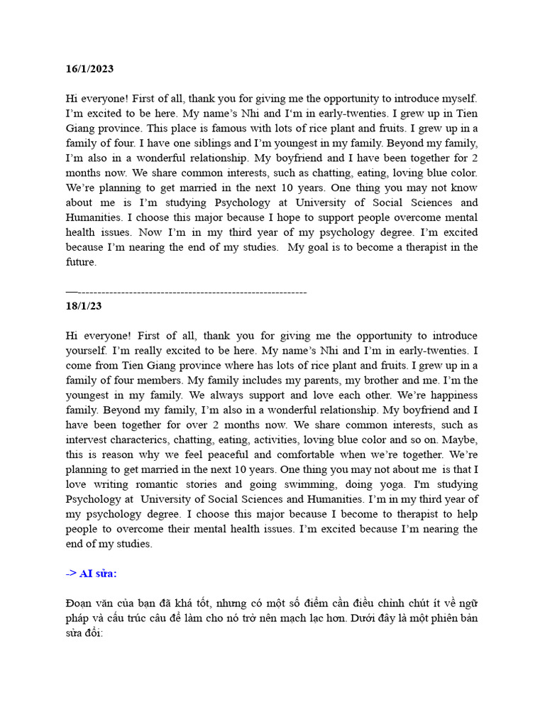 (Writing) Tuần 1 | PDF | Social Psychology | Behavioural Sciences