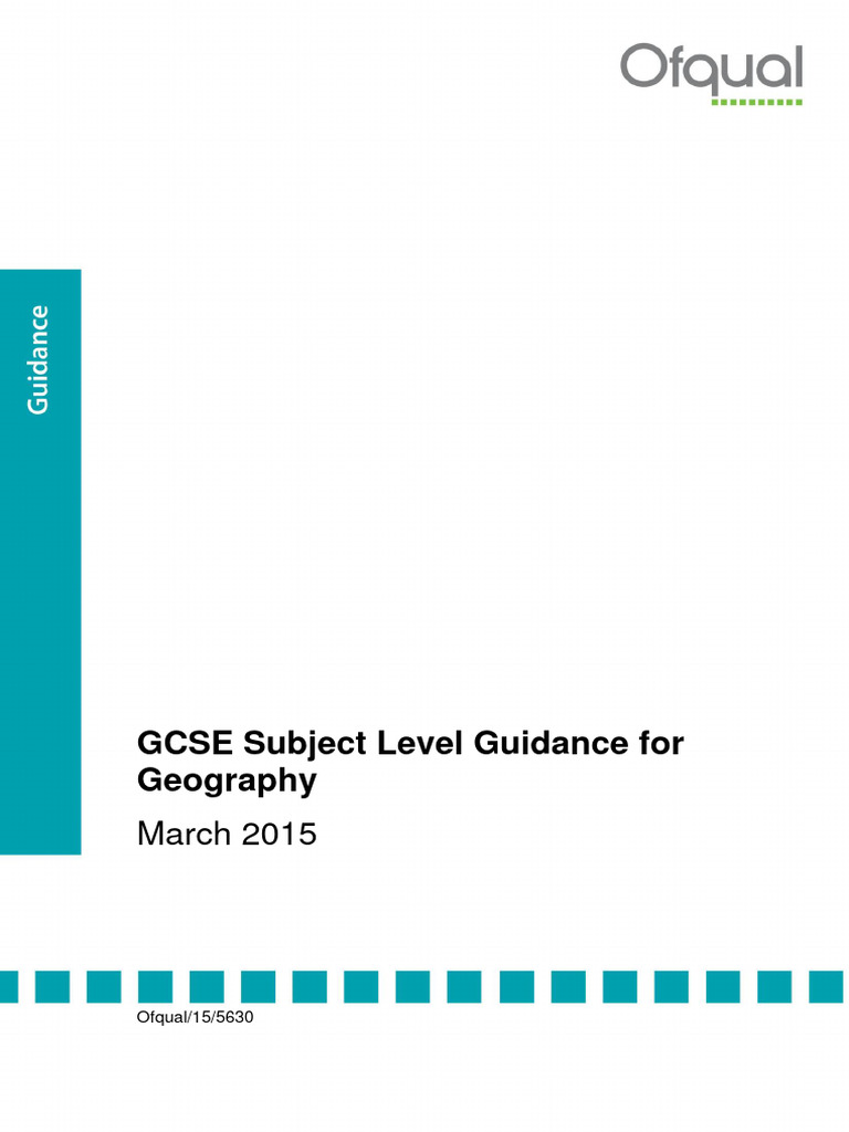 Gcse Subject Level Guidance For Geography | PDF | Geography | Information