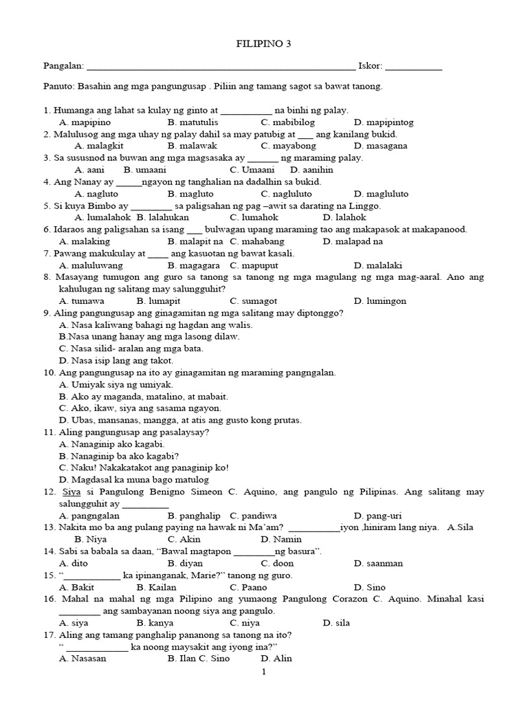 Filipino 3 | PDF