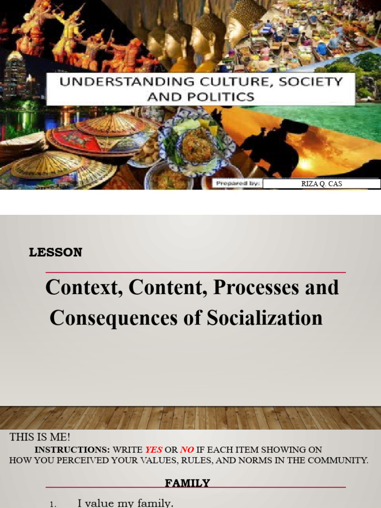 UCSP Q3 Week7 | PDF | Socialization | Social Group