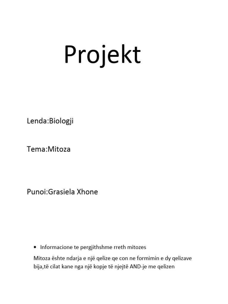 Projekt Biologji | PDF