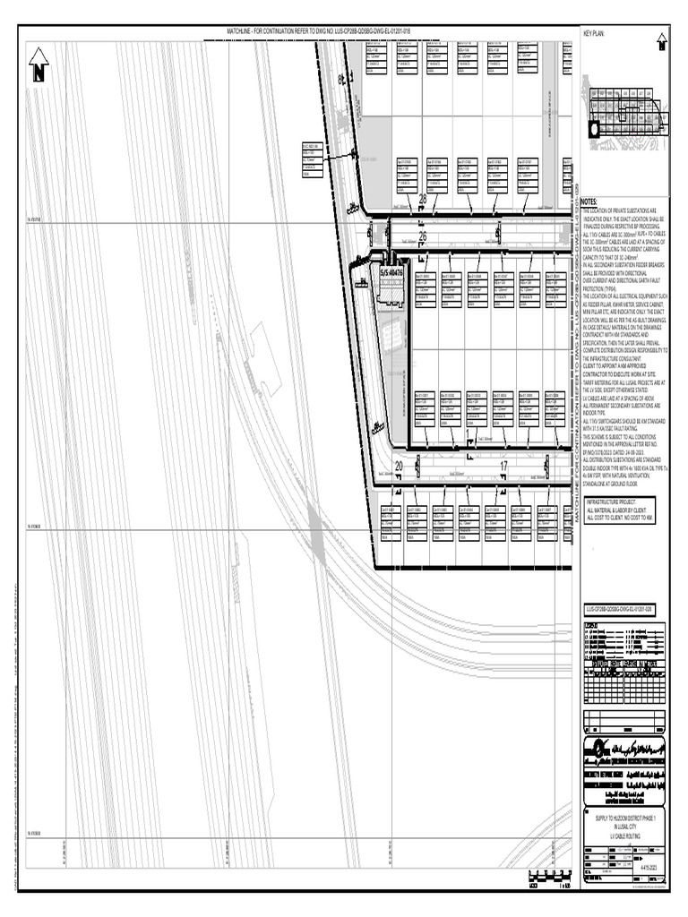 Notes:: Key Plan: Matchline - For Continuation Refer To DWG No: Lus ...