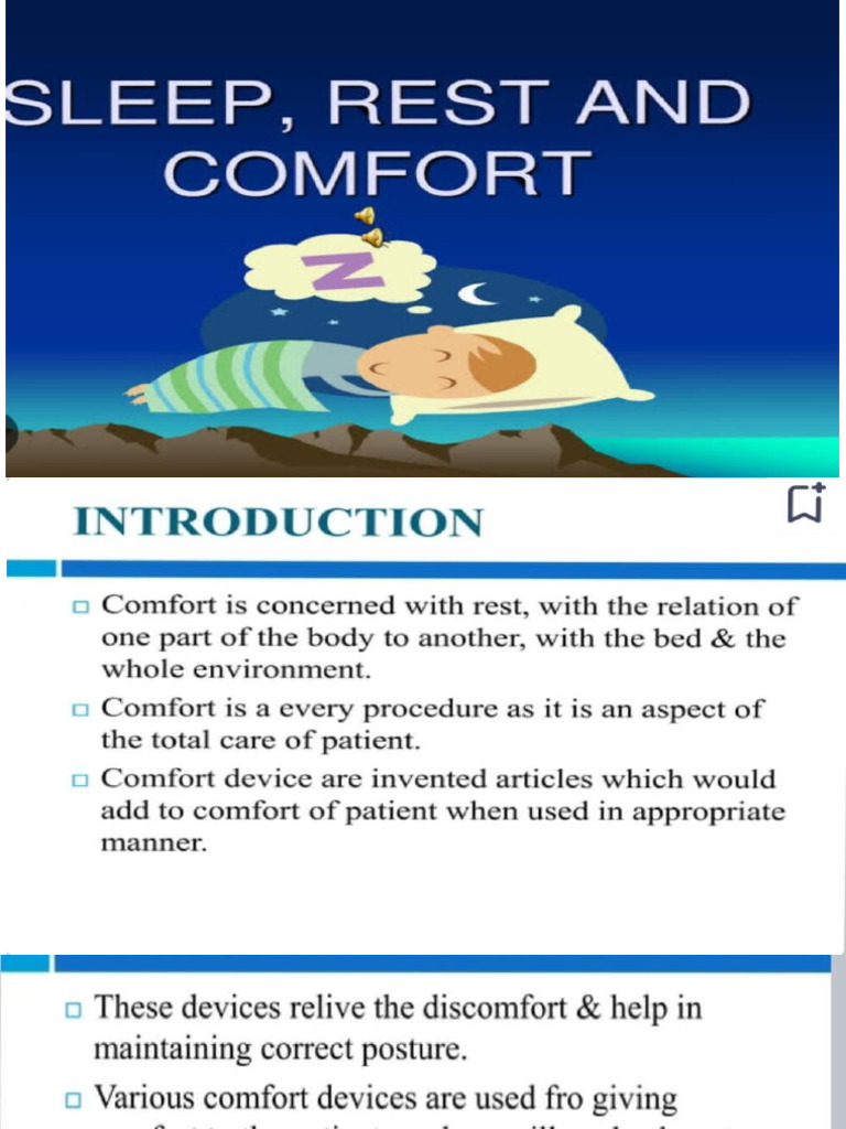 Comfort and Sleep | PDF