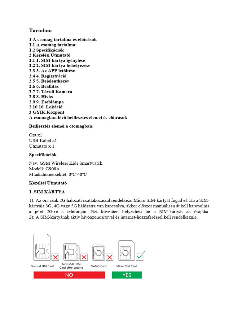 Children Watch Manual HU v2 | PDF
