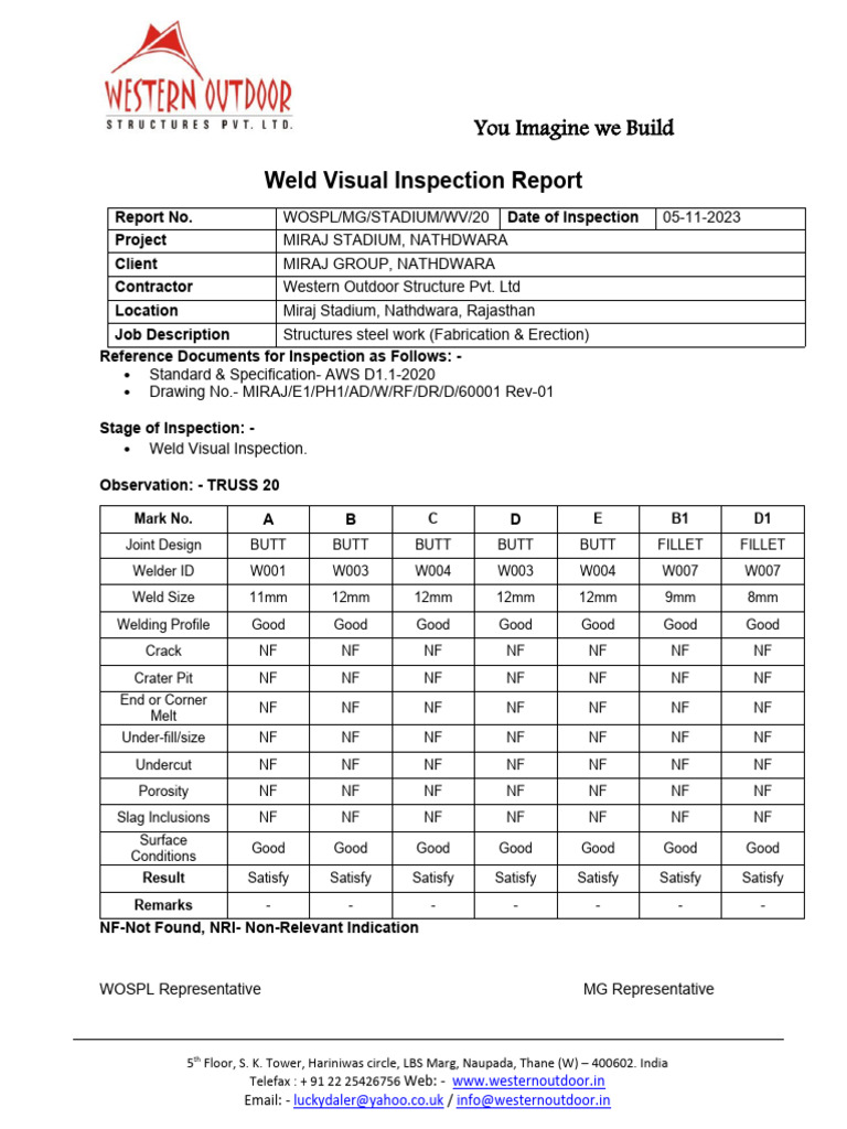 Weld Visual | PDF | Welding | Construction
