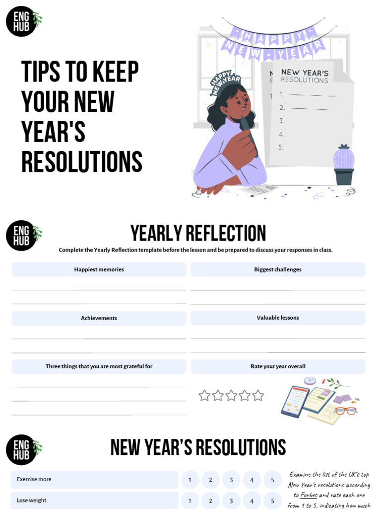 B2-C1 Tips To Keep Your New Year's Resolutions SV | PDF