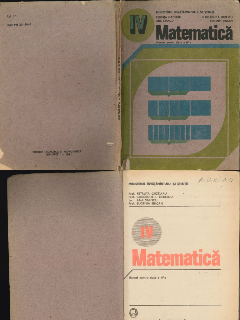 Matematica IV 1991 | PDF