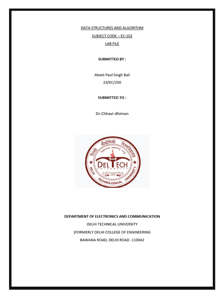 dsa lab file format (1) | PDF