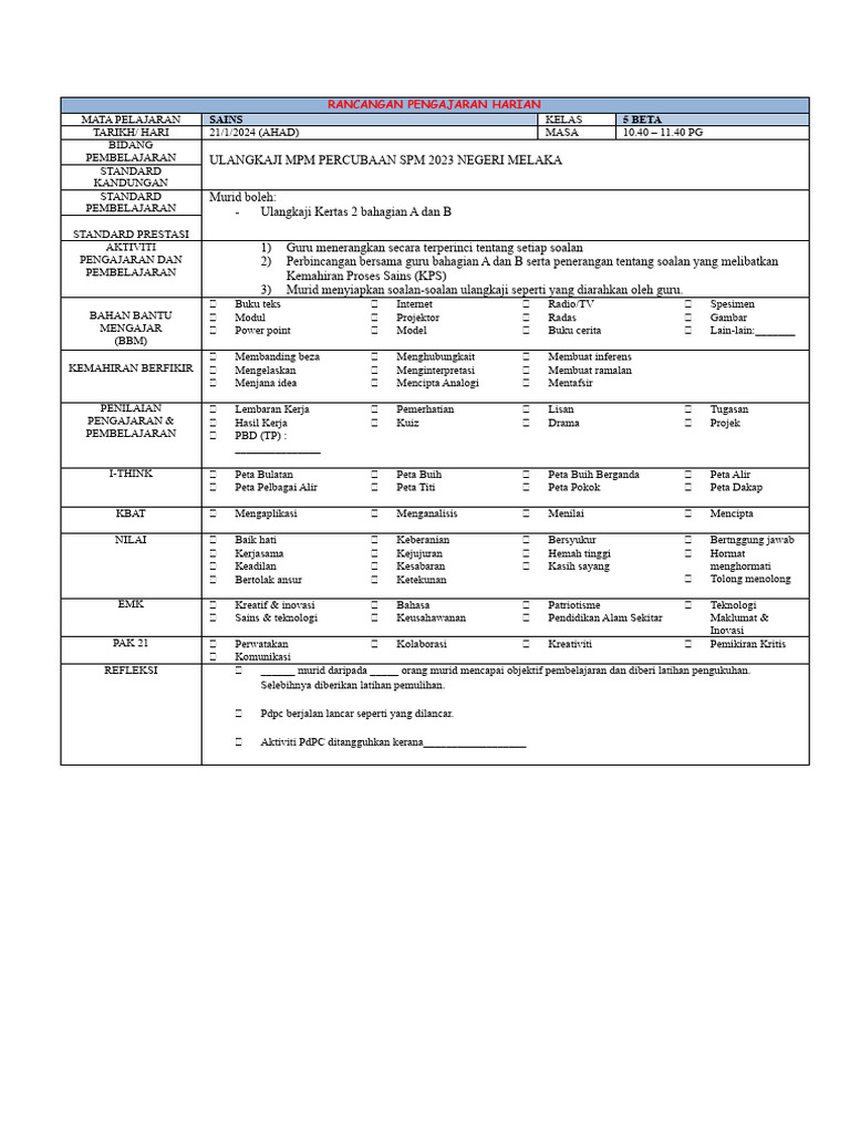 Lessonplan 21.1.2024 5B, 4D | PDF