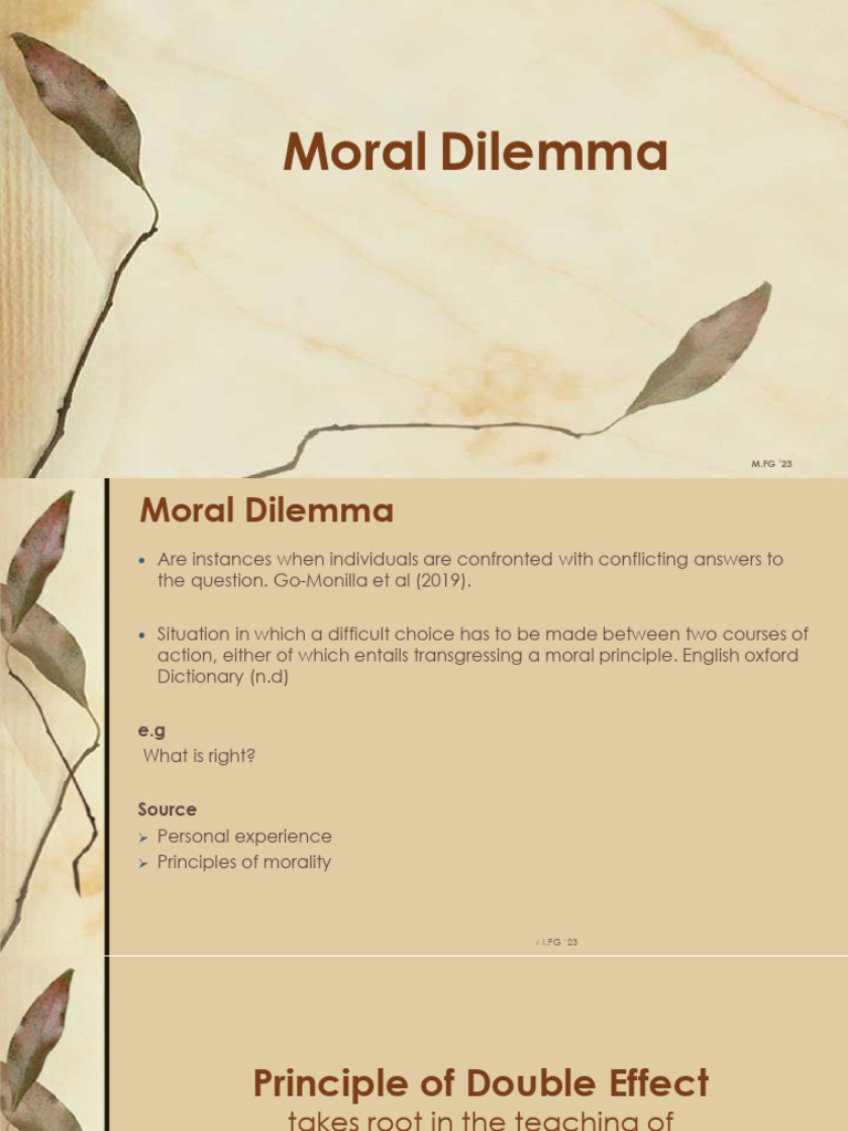 Moral Dilemma | PDF | Morality