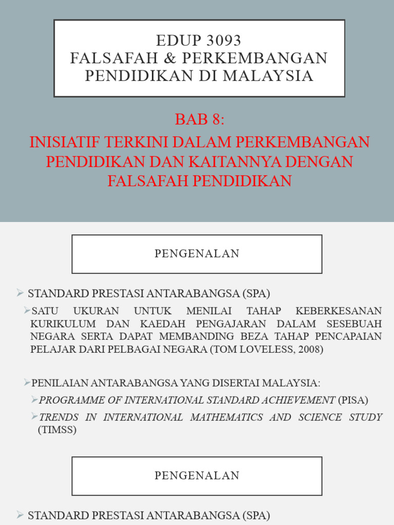 BAB 8 - Inisiatif Terkini Dalam Perkembangan Pend | PDF