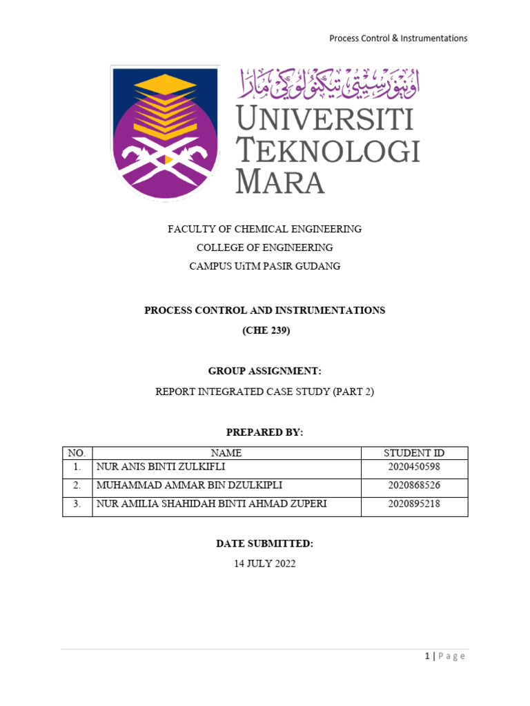 Report Integrated Case Study | PDF | Evaporation | Chemical Reactor