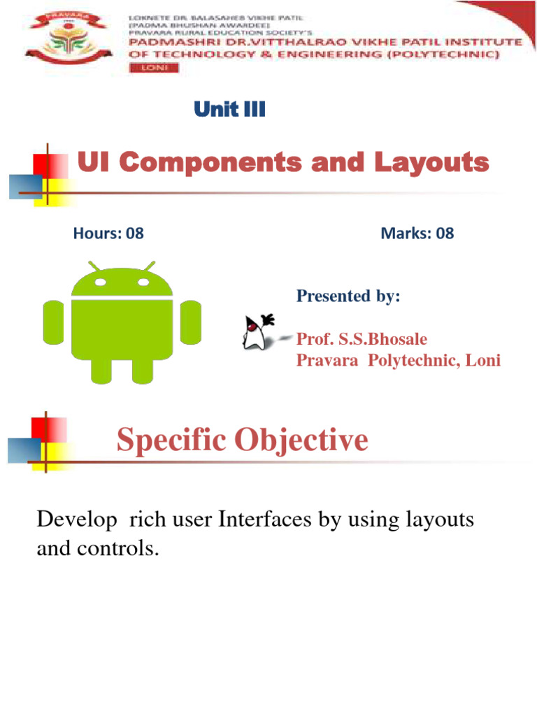 UI Components and Layouts | PDF