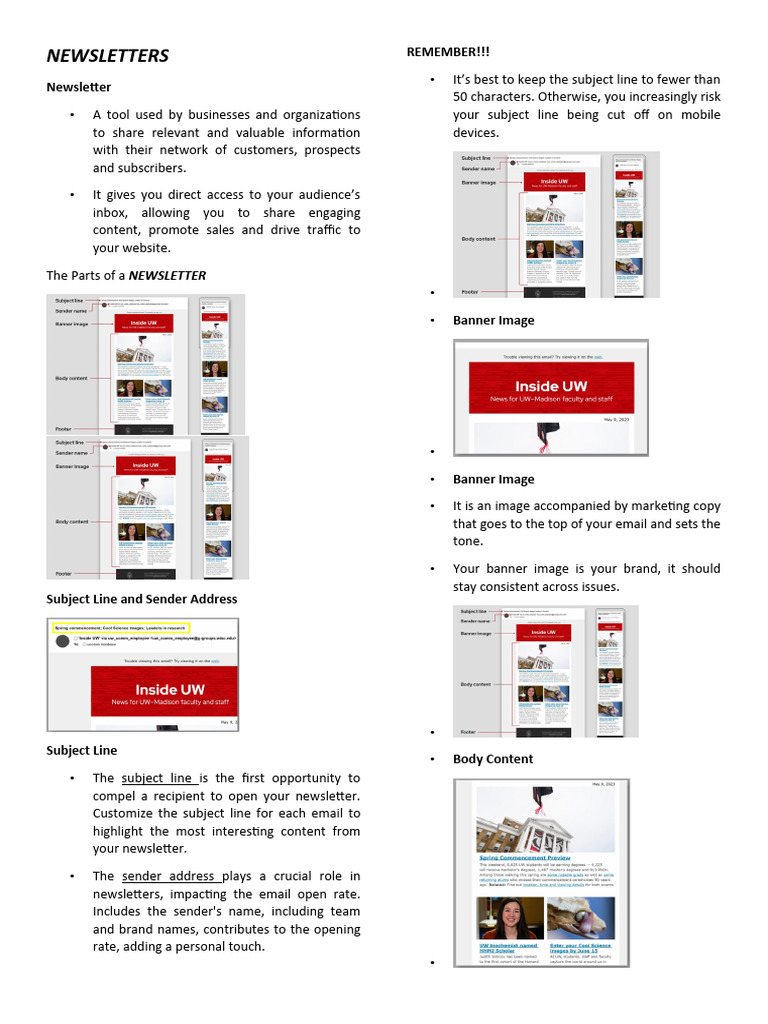 NEWSLETTERS Word | PDF | Subscription Business Model | Websites