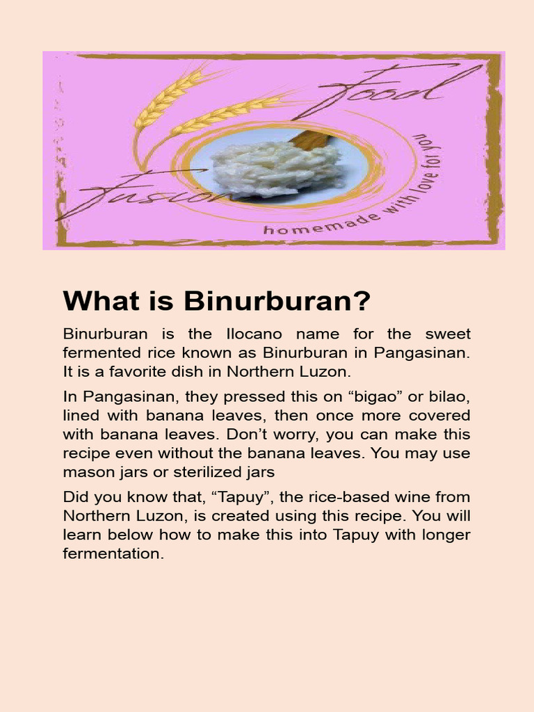 What Is Binurburan in English | PDF | Nutrition | Diet & Nutrition