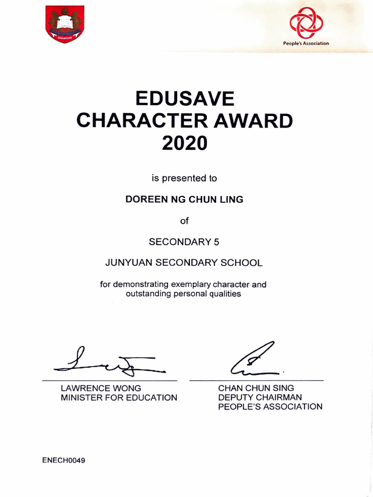 Edusave Character Award | PDF