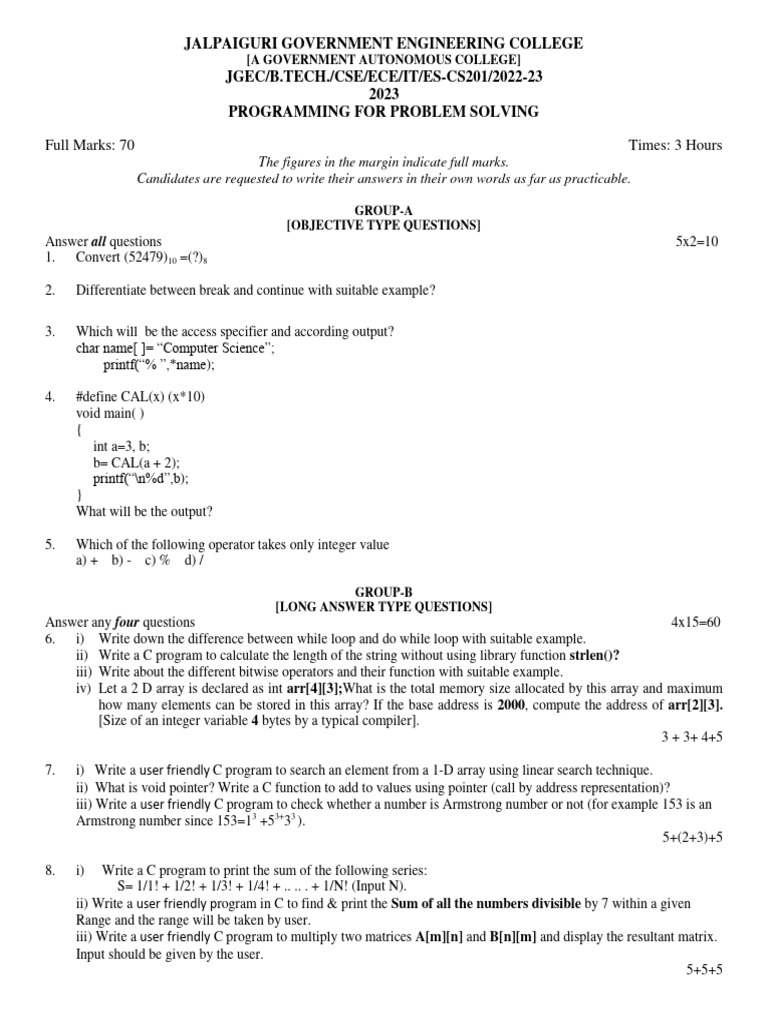 Jalpaiguri Reserch Paper | PDF | C (Programming Language) | Pointer (Computer Programming)