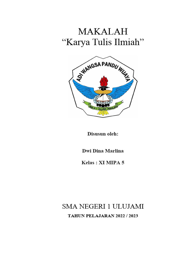 COVER MAKALAH A4 Sma Ulujami | PDF | Seni & Disiplin Bahasa
