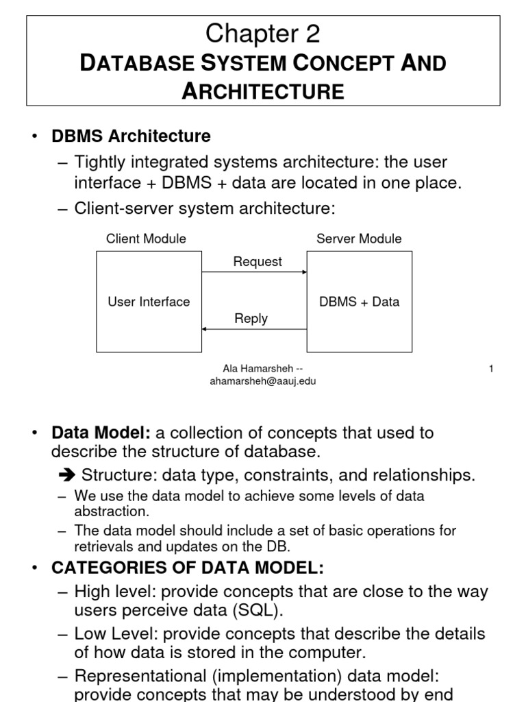 Chapter 2 DB | PDF | Databases | Data Model Chapter 2 DB | PDF | Databases | Data Model