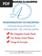 Mwongozo Wa Nguu Za Jadi KCSE Setbooks Guide | PDF