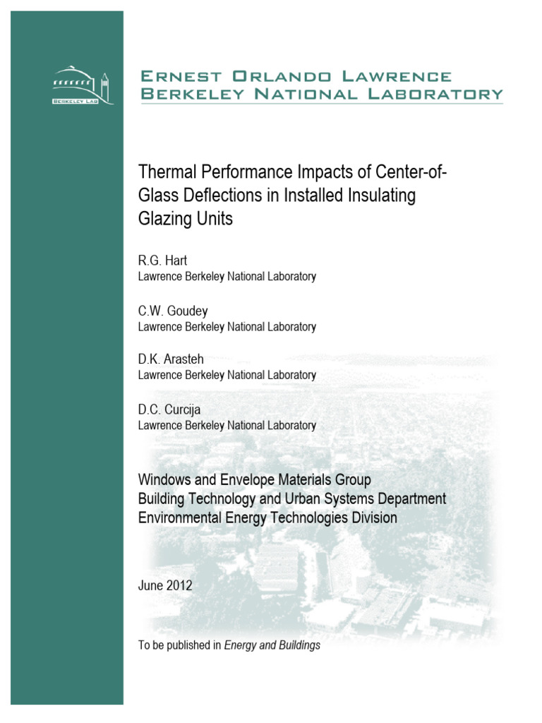 Thermal Performance Impacts of Center-ofGlass Deflections in Installed ...