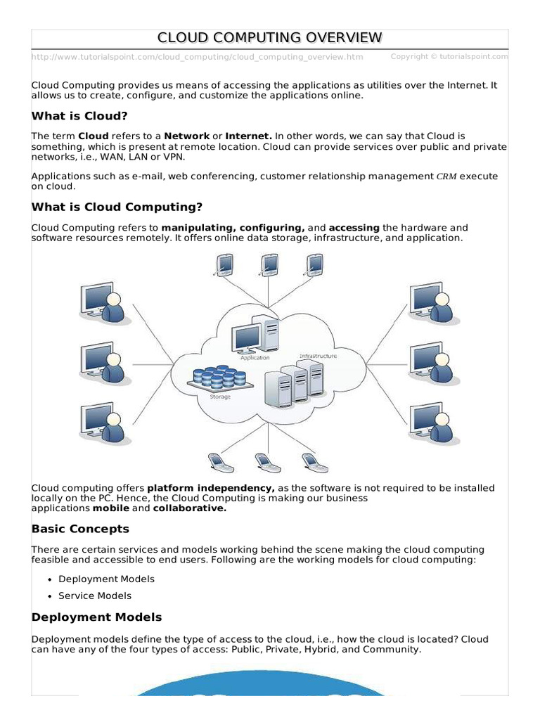 Cloud Computing Overview | PDF | Cloud Computing | Software As A Service