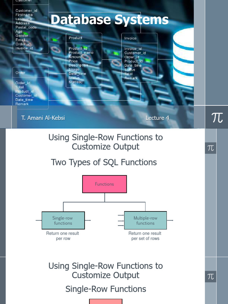 Database Systems Lecture4 | PDF | Arithmetic | Computer Data