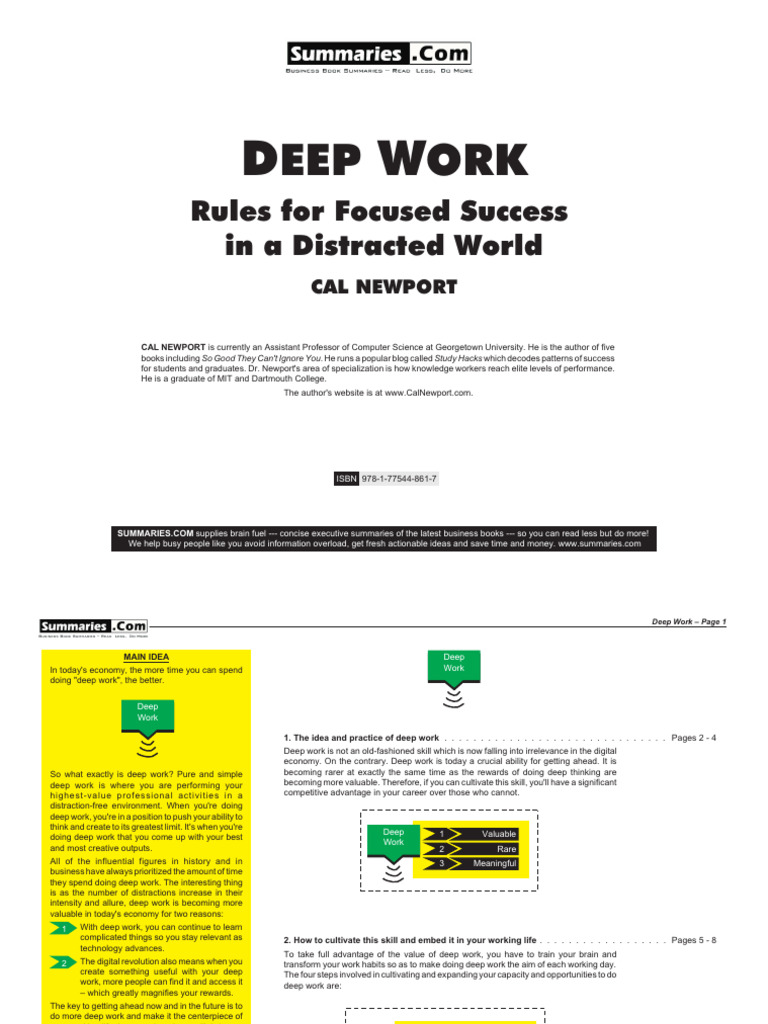deep-work Summaries | PDF